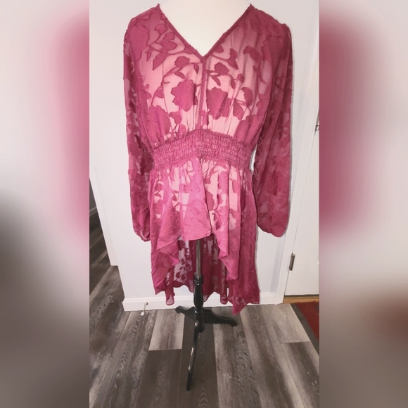 torrid | Tops | Torrid Size 416 Dusty Rose High Low Duster Type Top ...